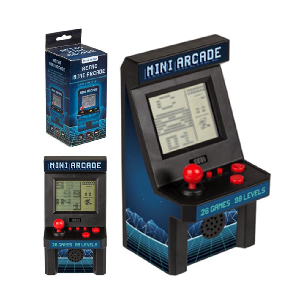 Mini slot machine retrò vintage in plastica con 26 videogiochi